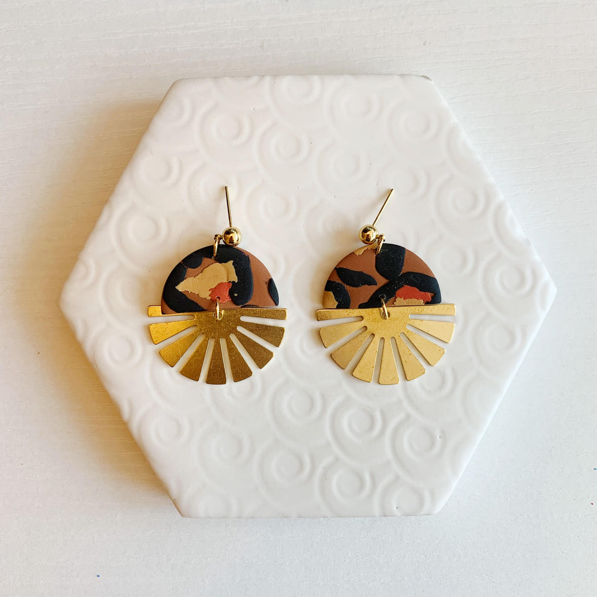 Kismet Klay Leopard Half Moon & Brass Half Sun – Lark London